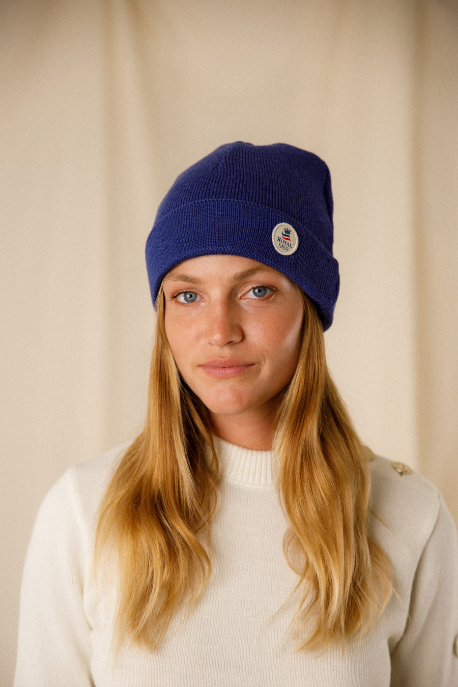 Bonnet marin uni laine vierge – Royal mer